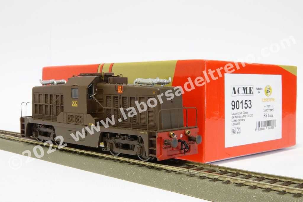Acme - 90153DSL Locomotiva diesel FS Italia Ne120 015, livrea castano con quattro marmitte ...