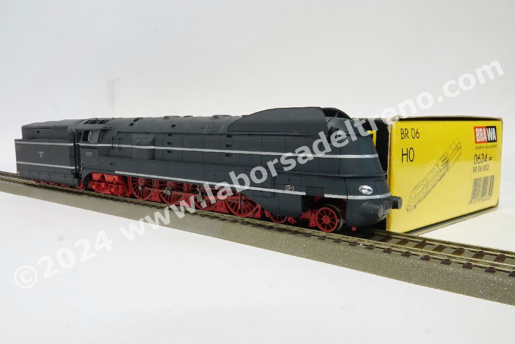 Brawa - 0634 Locomotiva a vapore DRG Br 06 002, livrea grigia con ...