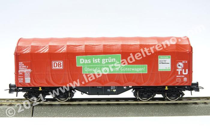 Roco - 76011 Set tre carri telonati per trasporto coils DB AG tipo Shimmns, livrea rossa, uno ...
