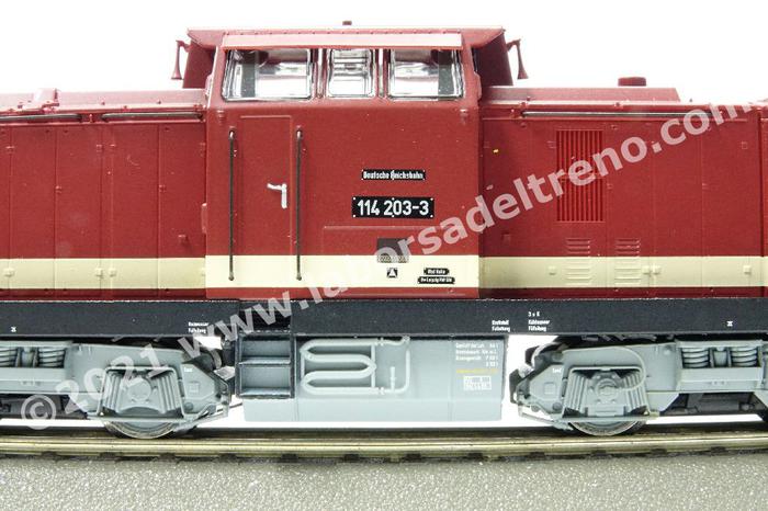 Roco - 51321.1 Loco diesel pesante Br 114 delle DR, livrea bordeaux con ...