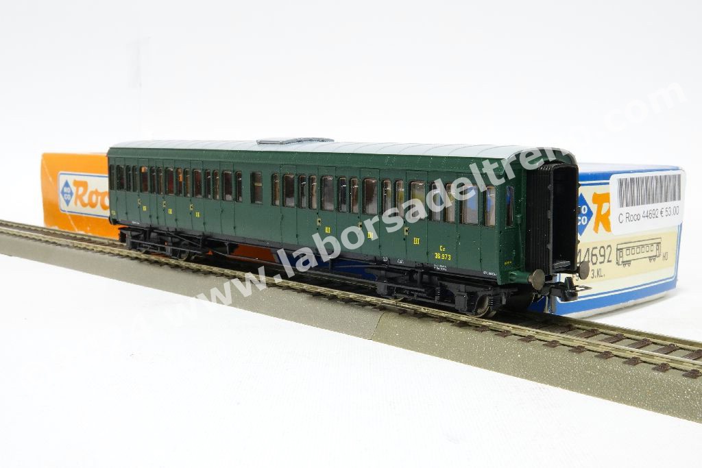 Roco - 44692 Carrozza di 3a cl. 100 porte FS, livrea verde vagone, ep. II