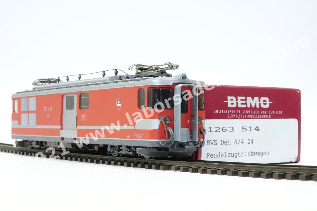 Bemo - 1263 514 Loco el. Deh 4/4 n. 24 'Tasch' della BVZ, livrea rossa ...