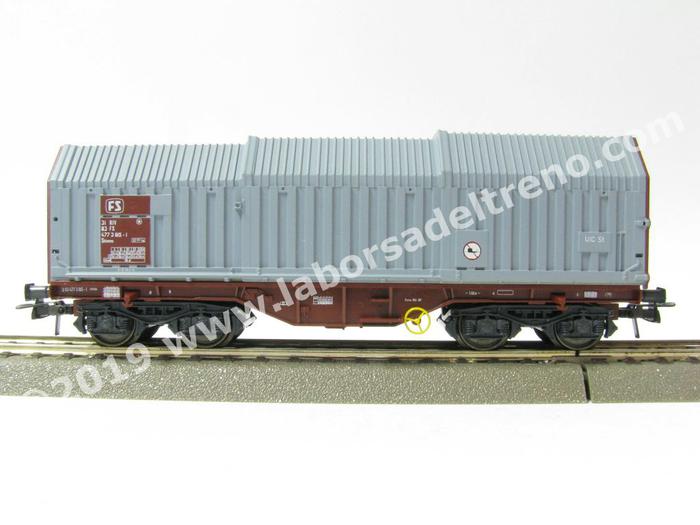 Roco - 46292(3) Carro a pareti scorrevoli tipo Shimmns delle FS, logo ...