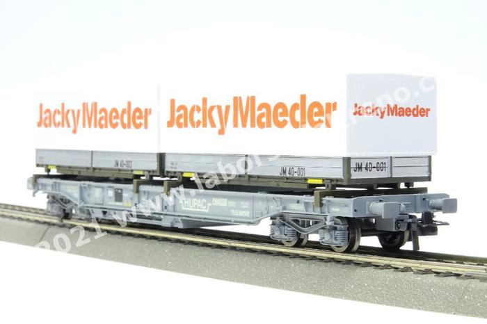 Roco - 46371 carro canguro SBB, tipo T1 HUPAC, logo vecchio, con due ...