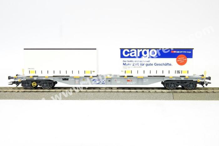 Marklin - 47463 Set tre carri pianali per trasporto intermodale SBB ...