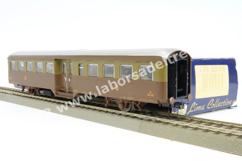 Lima - 309393 Carrozza corbellini FS, CI 35491, 3a classe a 2 assi ...
