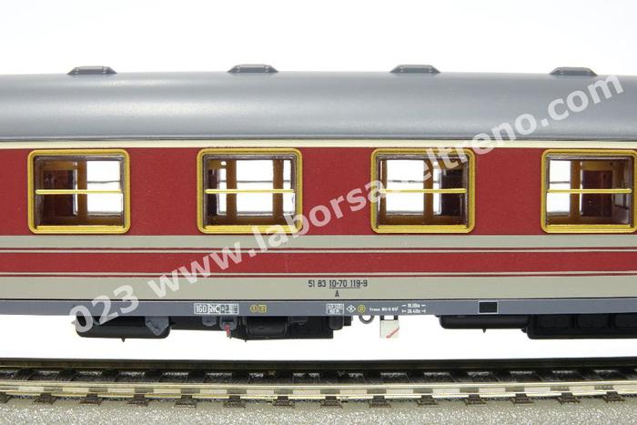 Rivarossi - HR4221 Carrozza passeggeri FS, tipo UIC-X 1968, 1a classe, livrea grigio/rosso ...
