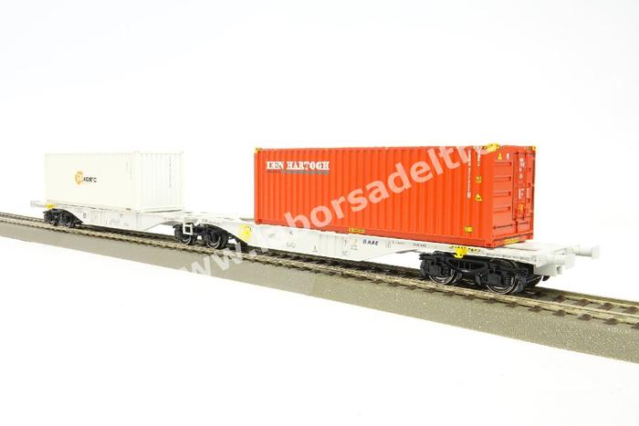 Acme - 40389 Carro bi-modulo della DB AG AAE da 90 ft.caricato con due ...