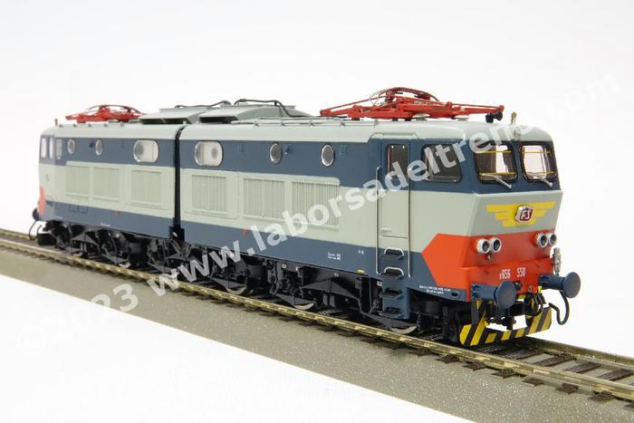 Acme - 60264 Loco el. E 656 550 Caimano V serie delle FS, livrea grigio perla/blu orientale, ep. V