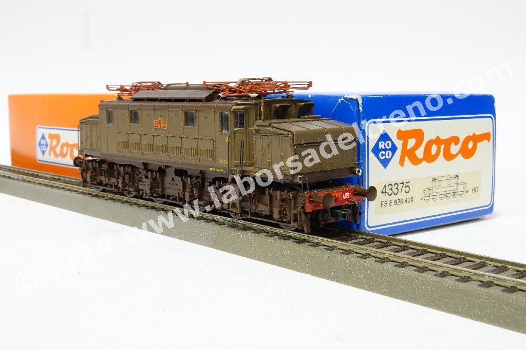Roco - 43375PANTO Locomotiva elettrica FS E 626 409, livrea castano/isabella, ep. IV/V ...