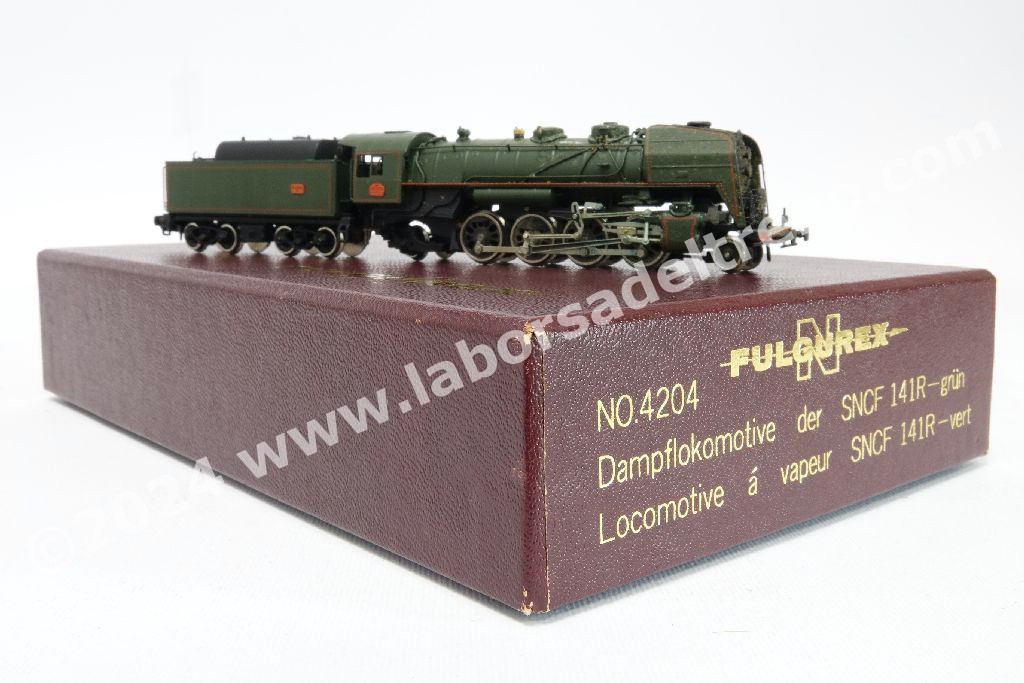 Fulgurex - 4204 Locomotiva a vapore SNCF 141R, livrea verde, epoca III ...