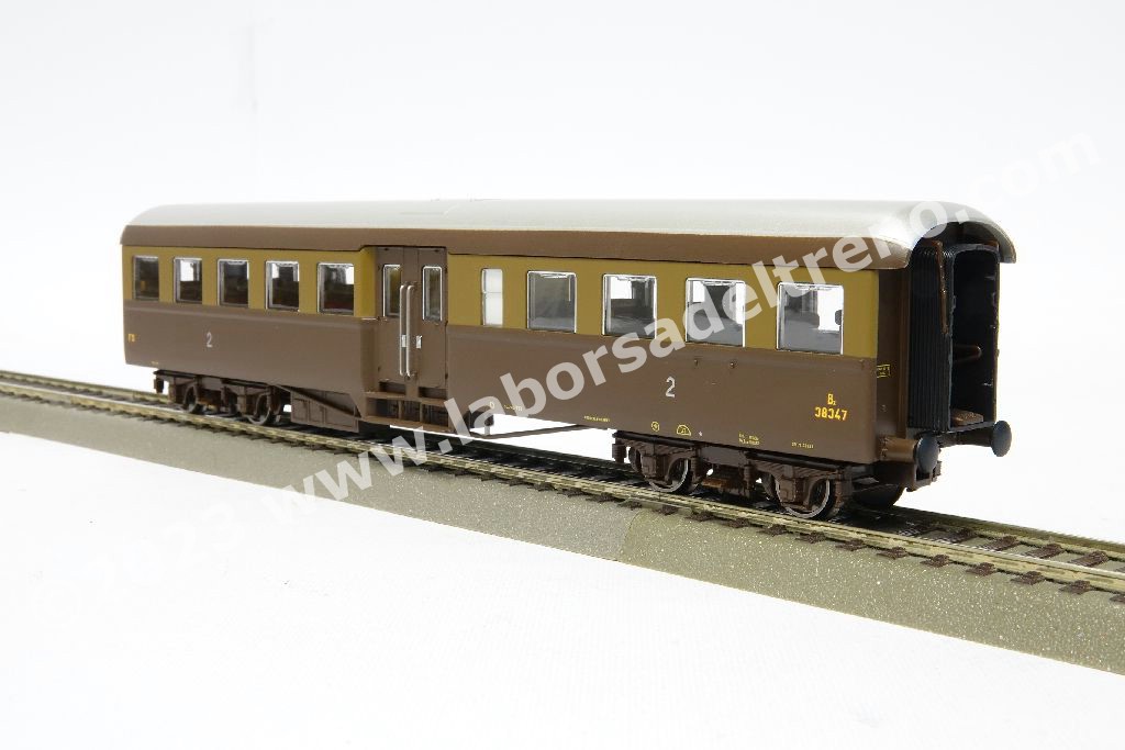 Os.kar - 3300.2 Carrozza a carrelli FS Italia tipo corbellini di 2° cl ...