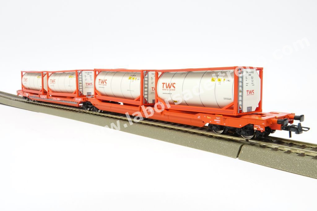 Roco - 77396 Carro intermodale bi-modulo OBB Rail Cargo Wagon tipo ...