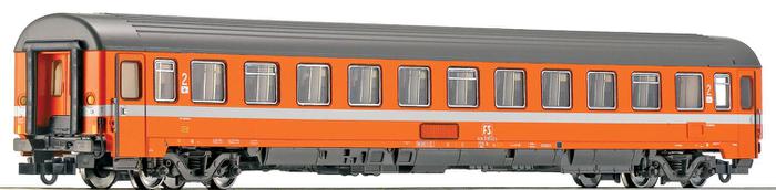 Roco - 45859 Carrozza Eurofima di 2a cl. FS, livrea arancio, logo TV ep ...