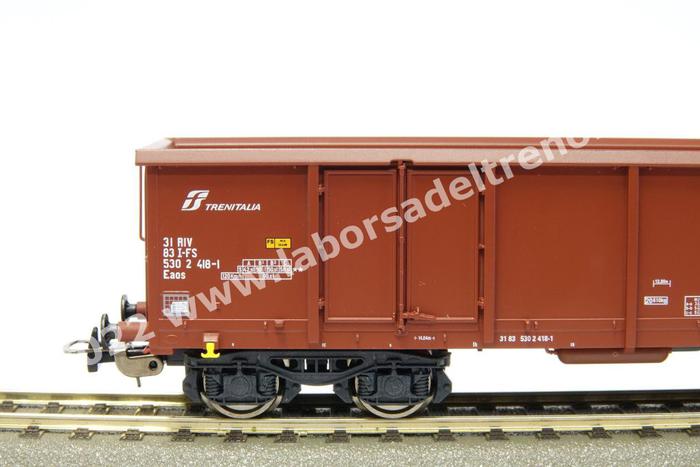 Piko - 58238 Coppia carri merci a carrelli FS tipo Eaos, livrea marrone ...