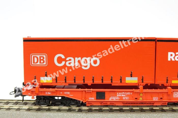 Roco - 66985 Carro canguro tipo T1 delle DB AG con 2 casse mobili ...