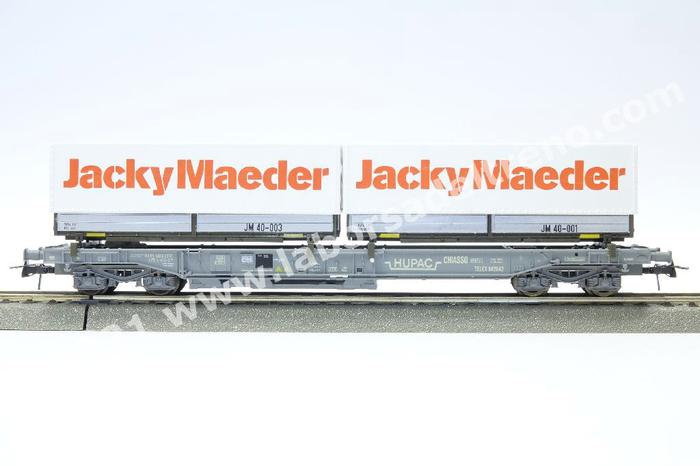 Roco - 46371 carro canguro SBB, tipo T1 HUPAC, logo vecchio, con due ...