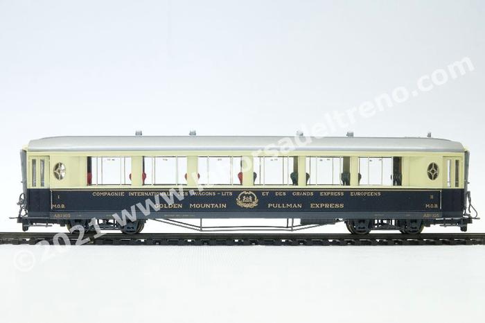 Bemo - 3272 305 Carrozza pullman di 1a/2a cl. MOB, livrea blu/crema ...
