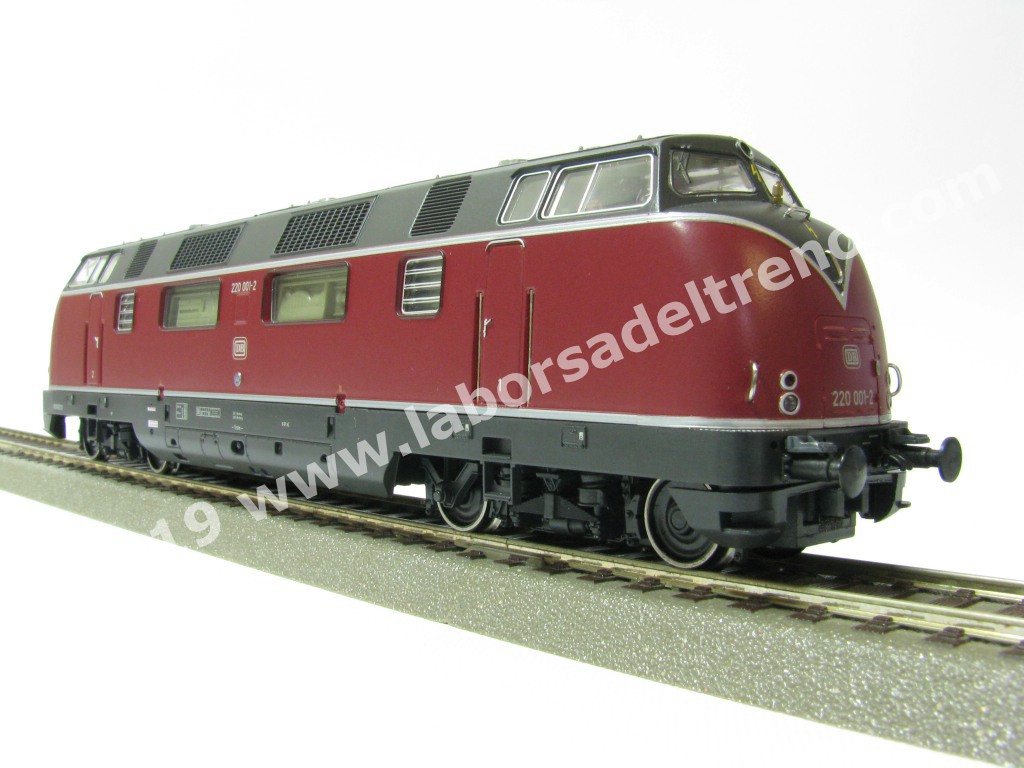 Roco - 63932 Loco diesel Br 220 001 DB, livrea bordeaux/grigio, ep. IV ...