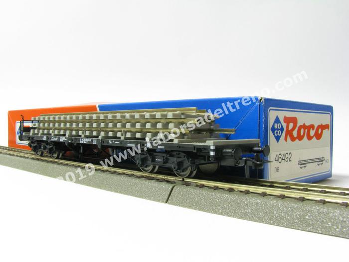 Roco - 46492 Carro pianale a carrelli delle DB con carico di rotaie, ep. IV