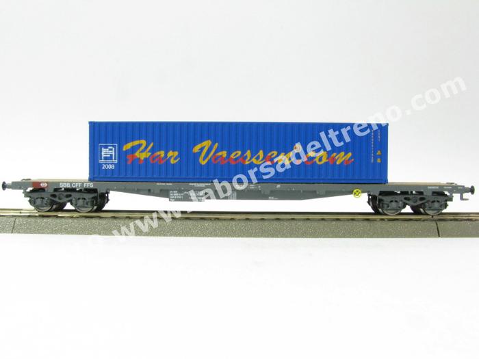 Hag - 72105 Carro pianale a carrelli tipo Sgs delle SBB con carico di ...