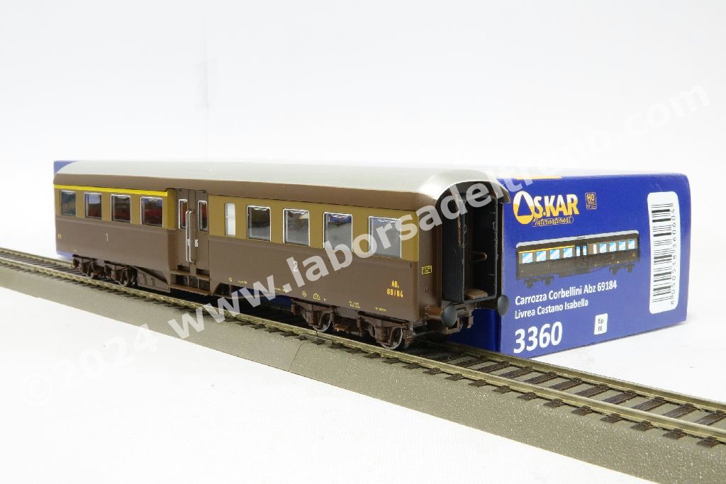 Os.kar - 3360 Carrozza a carrelli FS Italia tipo corbellini mista 1°/2 ...