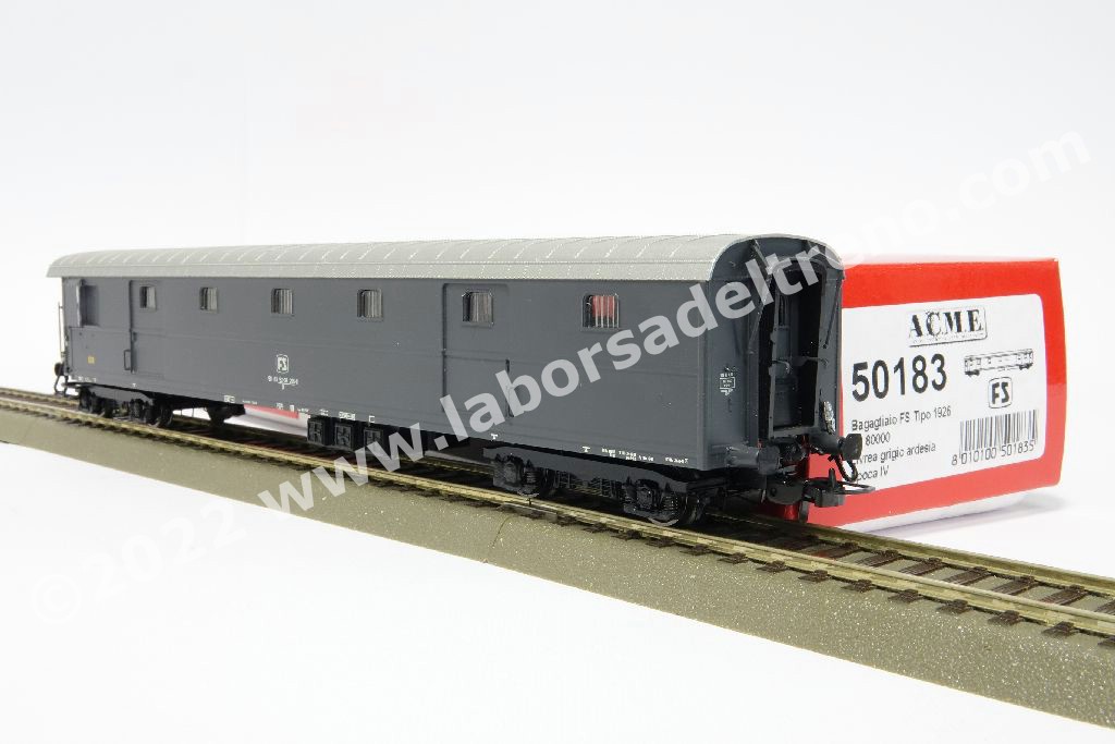 Acme - 50183 Bagagliaio Bz 80000 tipo 1926 delle FS, livrea grigio ...