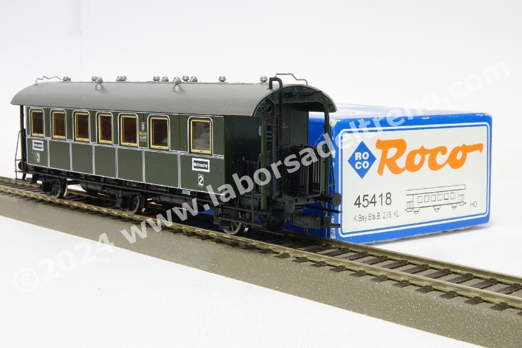 Roco - 45418 Carrozza a terrazzini a 2 assi di 2a/3a cl. K.Bay.St ...
