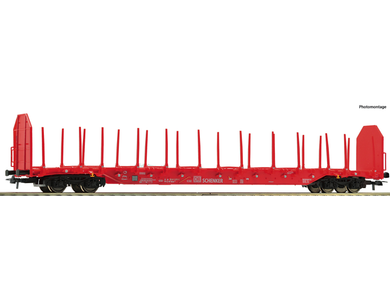 Roco - 76245 Carro pianale a stanti DB Schenker per trasporto legna ...