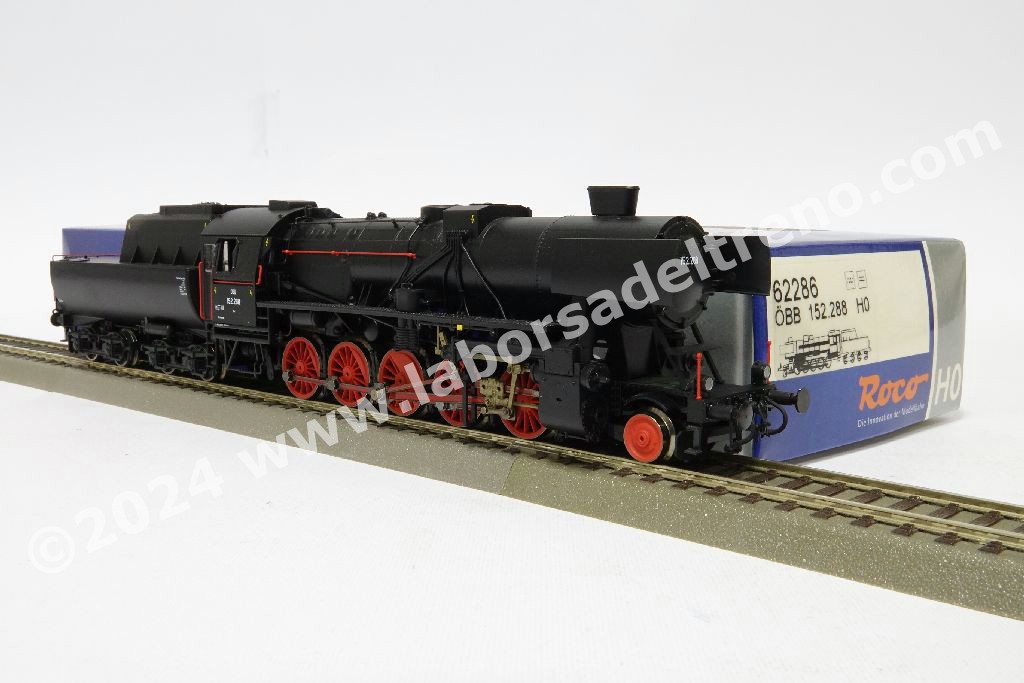 Roco - 62286 Vaporiera pesante Rh 152 delle OBB, mancorrenti rossi, ep. III