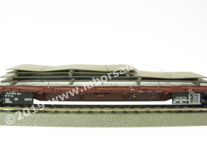 Rivarossi - HR6424 Coppia carri pianali a stanti FS tipo Rgs cn carico ...