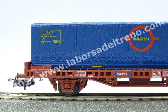 Electrotren - 1441 Carro pianale a due assi RENFE caricato con ...