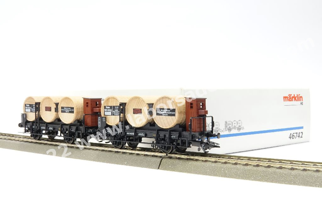 Marklin - 46742 Coppia carri trasporto vino delle Ferrovie Badesi, ep ...