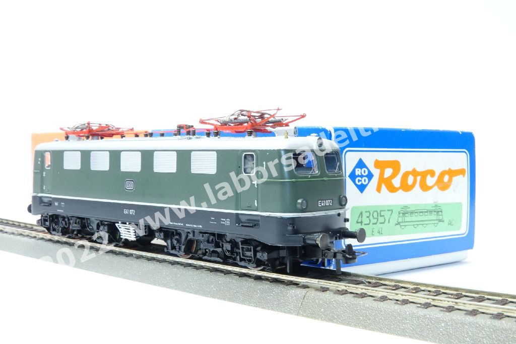 Roco - 43957 Loco el. E 41 072 delle DB, livrea verde, tetto argento ...