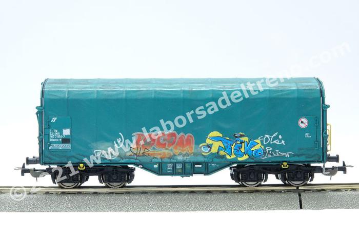 Piko - 58379 Coppia carri telonati trasporto coils FS Trenitalia tipo ...