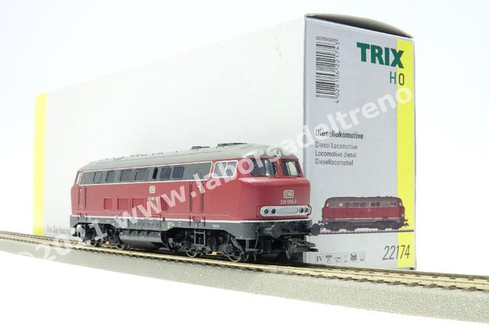 Trix - 22174 Loco diesel Br 216 006 delle DB, livrea bordeaux/grigio ...