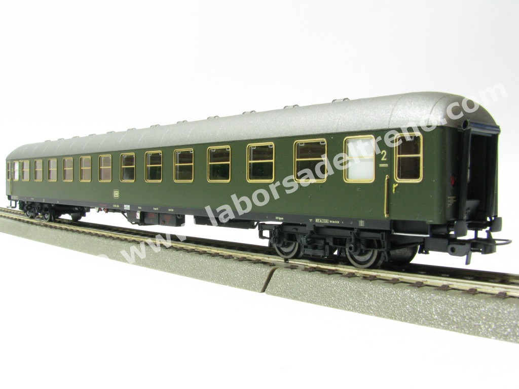 Hobbytrain - 43010-2 Carrozza DB tipo X di 2a classe, livrea verde, ep. III