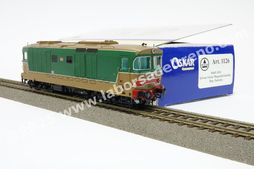 Os.kar - 1126 Loco diesel D 445 1031 1a serie delle FS, livrea verde ...