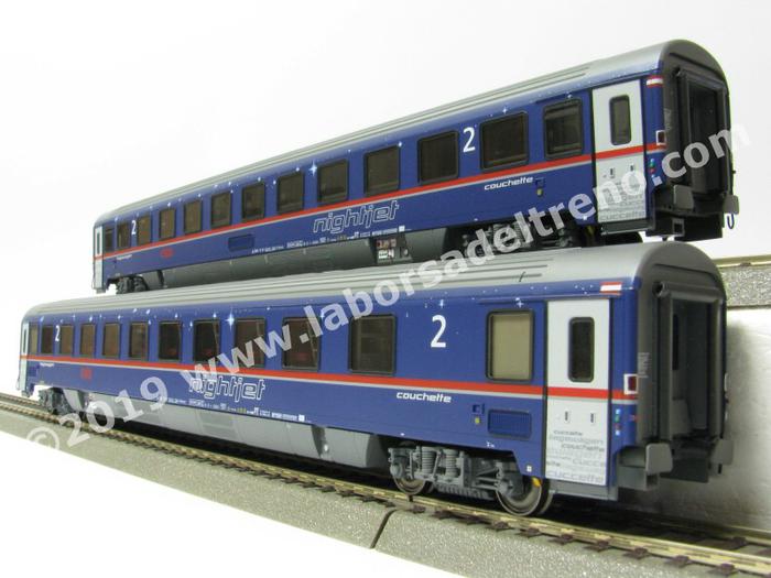 Acme - 55198 Set Nightjet OBB Munchen Milano/Roma con 2 cuccette Bcmz EC 89 in livrea Nightjet ...
