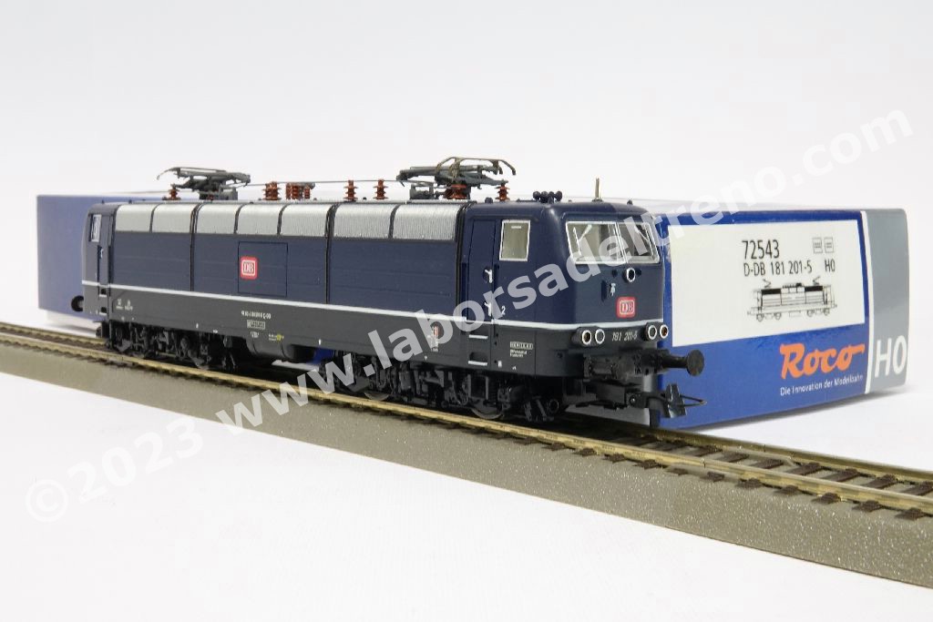 Roco - 72453 Loco el. Br 181 delle DB, livrea blu con logo a biscotto ...