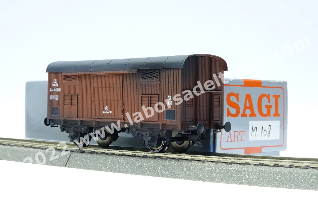Sagi - M108 carro chiuso a due assi FS Italia, tipo Fma, con fodere ...