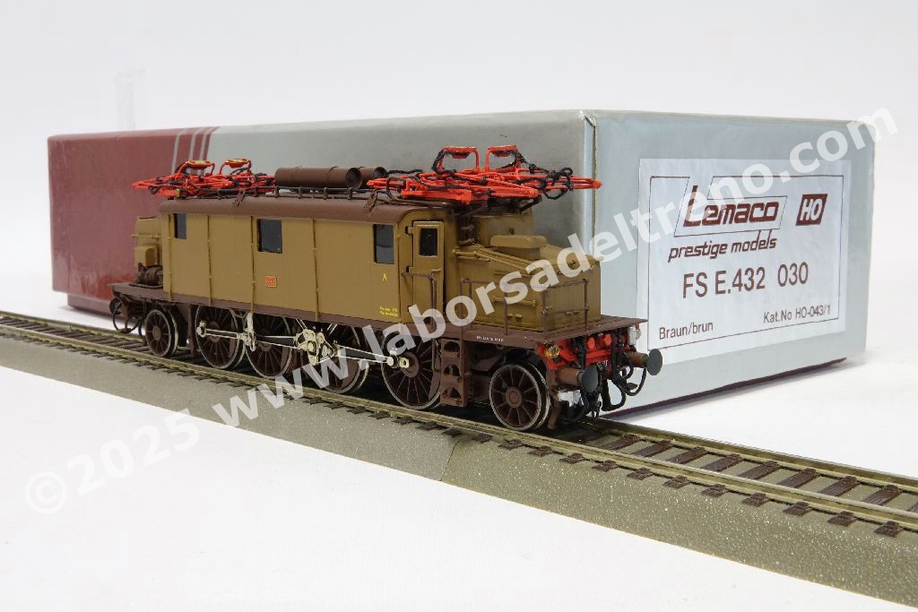 Lemaco - H0-043/1 Locomotiva elettrica trifase FS E 432 030, livrea castano isabella, epoca III
