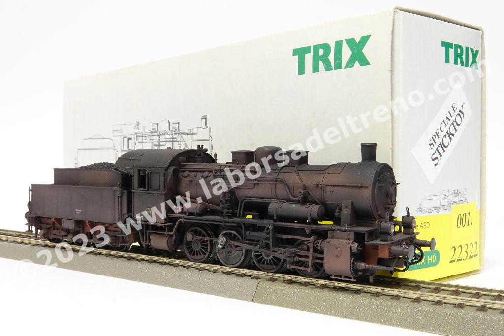 Trix - 22322.001 Loco 460 017 FS invecchiata, targa nera + vomere