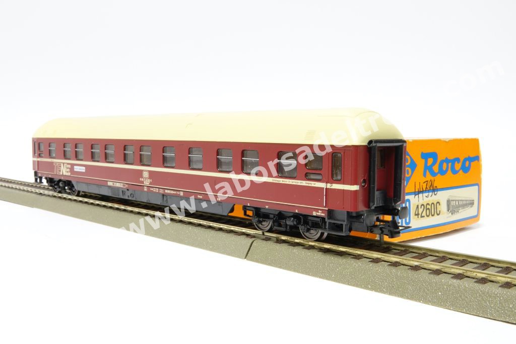 Roco - 44396 Carrozza letti DB tipo WLABmh, livrea bourdeaux con tetto ...