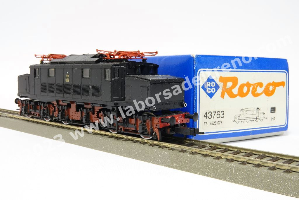 Roco - 43763PANTO Locomotiva elettrica FS e 626 076, livrea nera, ep. II - elaborata con ...