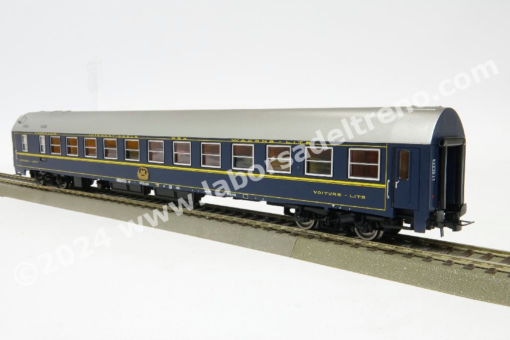 Rivarossi - HR4400 Carrozza letti CIWL affidata al parco FS tipo Mu, livrea CIWL tetto argento ...