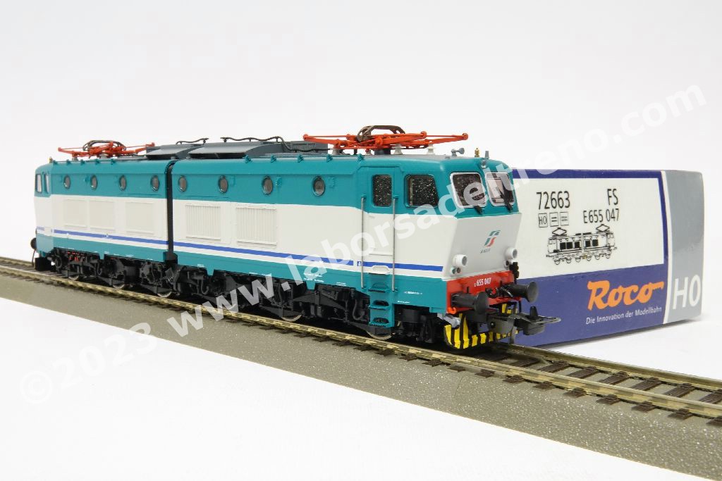 Roco - 72663 Loco el. E 655 047 delle FS, livrea XMPR, logo XMPR nuovo, ep. VI