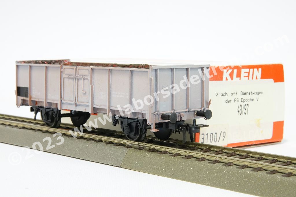 Klein modellbahn - 43/97CC Carro a 2 assi a sponde medie tipo E delle ...