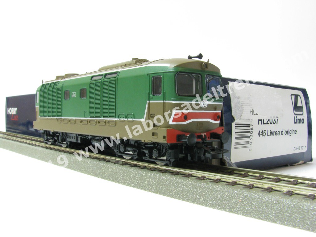 Lima - HL2037 Locomotiva diesel FS D445, livrea di origine verde ...