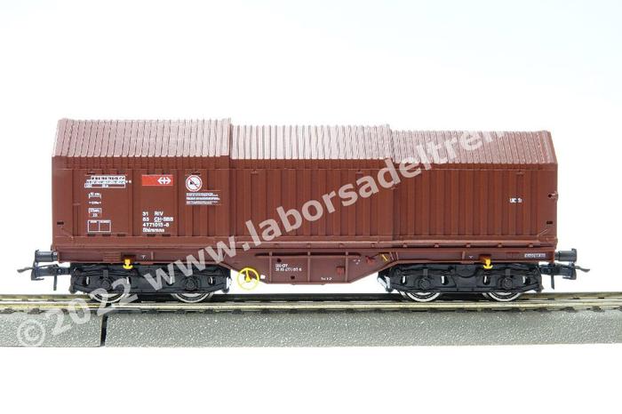 Roco - 77430 Carro merci a copertura telescopia SBB tipo Shimmns per ...